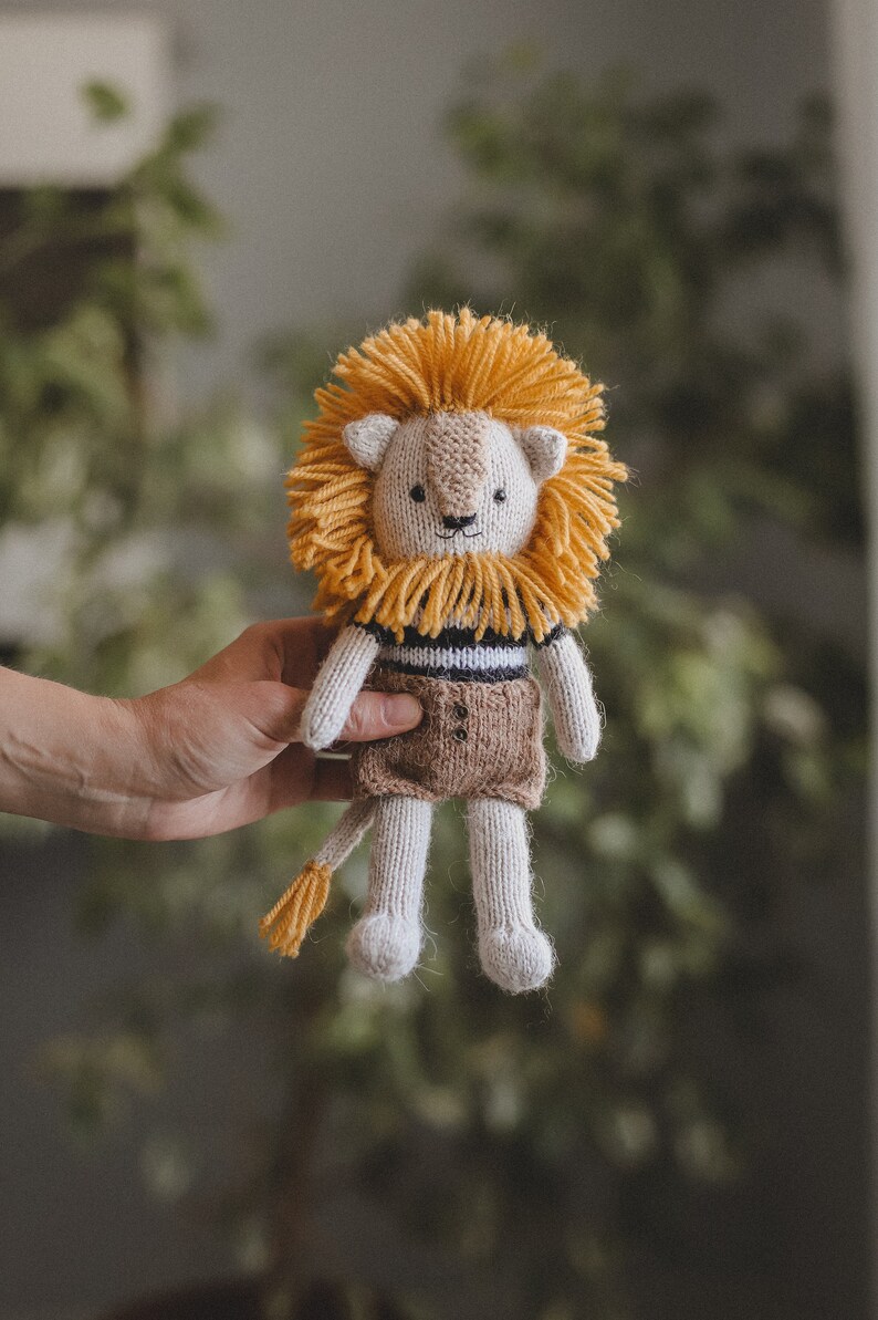 PDF Knitting Pattern: Snickers the Lion. Cute Children Toy, Soft Toy ...