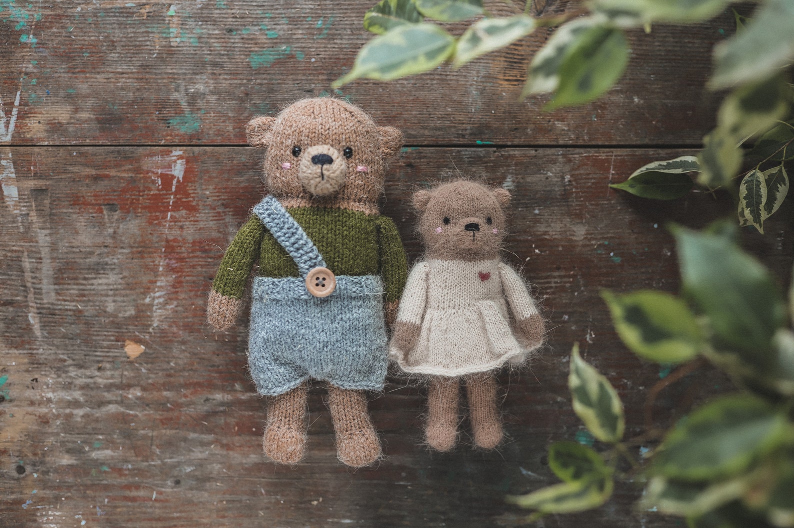 PDF Knitting Pattern: Bear Sam and Lily. Cute Children Toy, Soft Toy ...