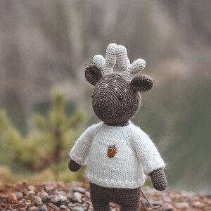 Pdf Pattern for Crocheting a Deer in a Knitted Sweater in English ...