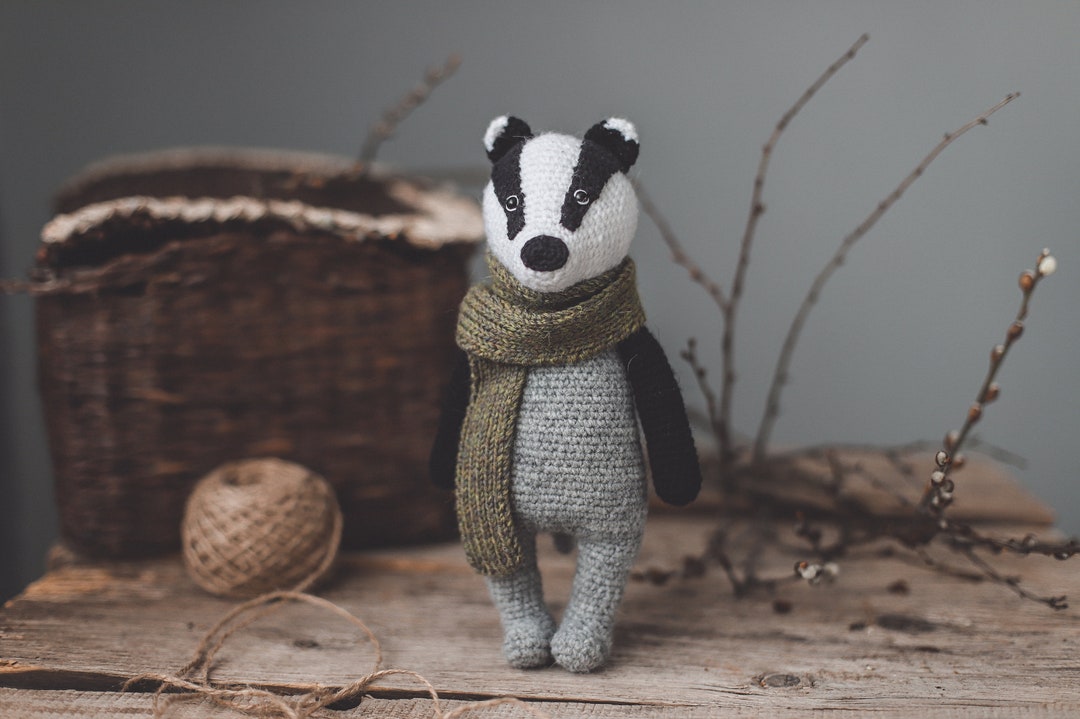 PDF Badger Crochet Pattern, Cute Badger, Amigurumi Pattern, Crochet Toy ...