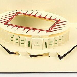 3D Football Club Stadium Birthday Valentines Card LIVERPOOL ARSENAL ...