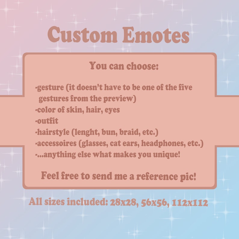 Custom Twitch Emotes/28x28 56x56 112x112 - Etsy