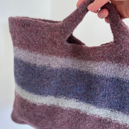 Felted Knitting Pattern Ring Top Tote PDF Digital Delivery - Etsy