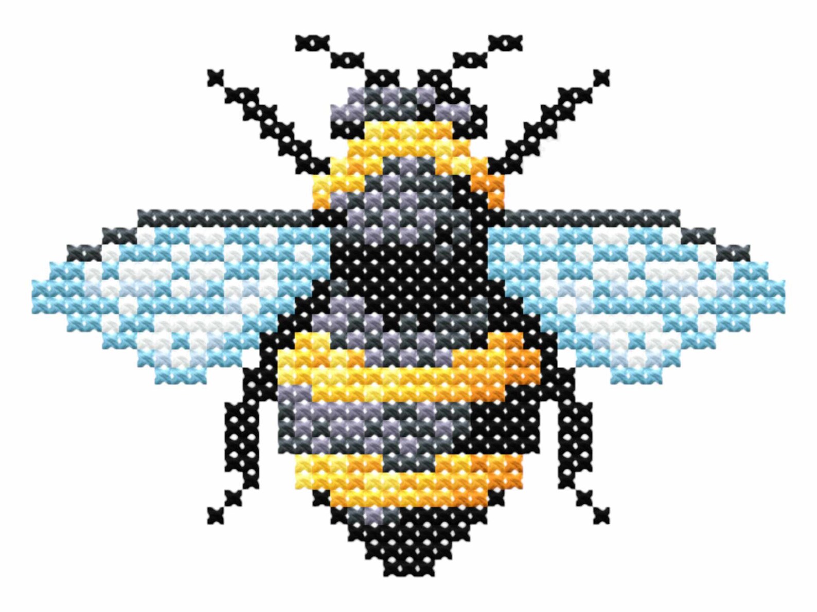 Mini Bee Cross Stitch Pattern - Etsy