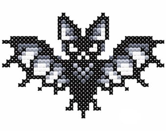 Cute Mini Bat, Cross Stitch Pattern, Simple X Stitching, Tiny Motif ...
