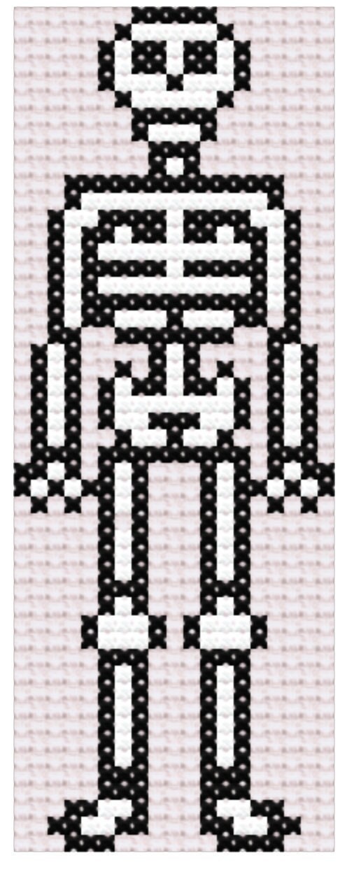 Mini Skeleton Cross Stitch Pattern PDF - Etsy