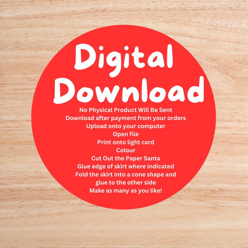 Printable Paper Santa Christmas Ornament Craft Template, DIY Paper ...