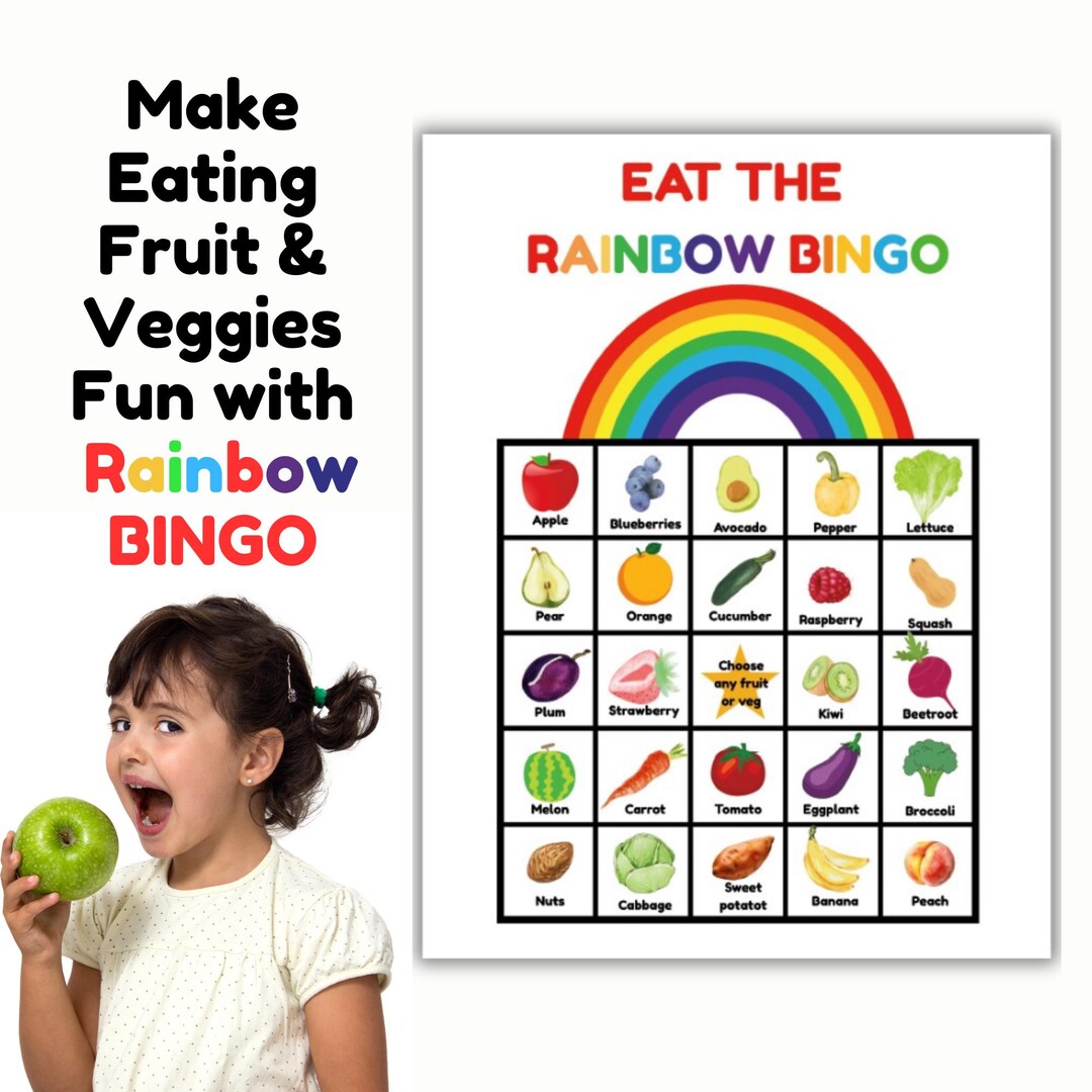 Eat the Rainbow BINGO – Printable Healthy Eating Game for Kids ...