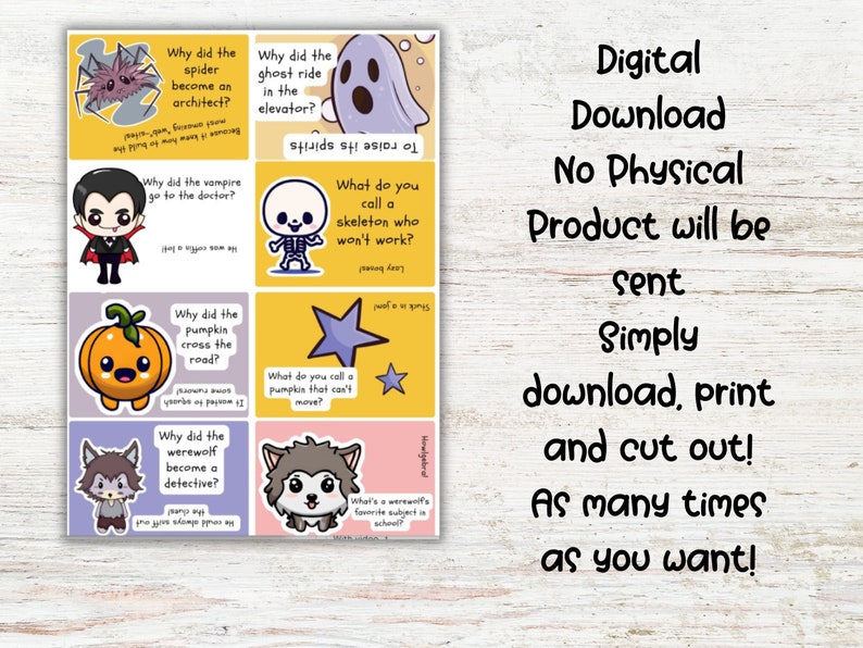 Printable Halloween Lunch Box Jokes | 32 Printable Lunchbox Joke Cards ...