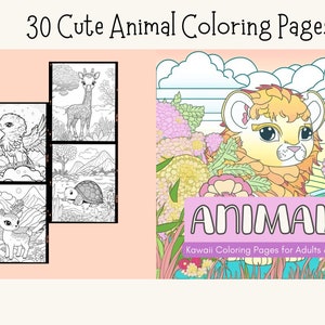 Kawaii Animals Coloring Pages | Kids Party Games | Coloring Book ...