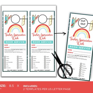 Teacher Appreciation Week Door Hanger – Printable Classroom Service ...