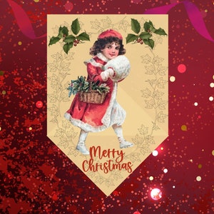 Vintage Christmas Bunting Printable: 6 Nostalgic Designs (digital ...