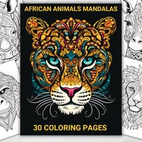Wildlife Mandala Coloring Book, Zentangle Animal Coloring Pages, Zoo ...