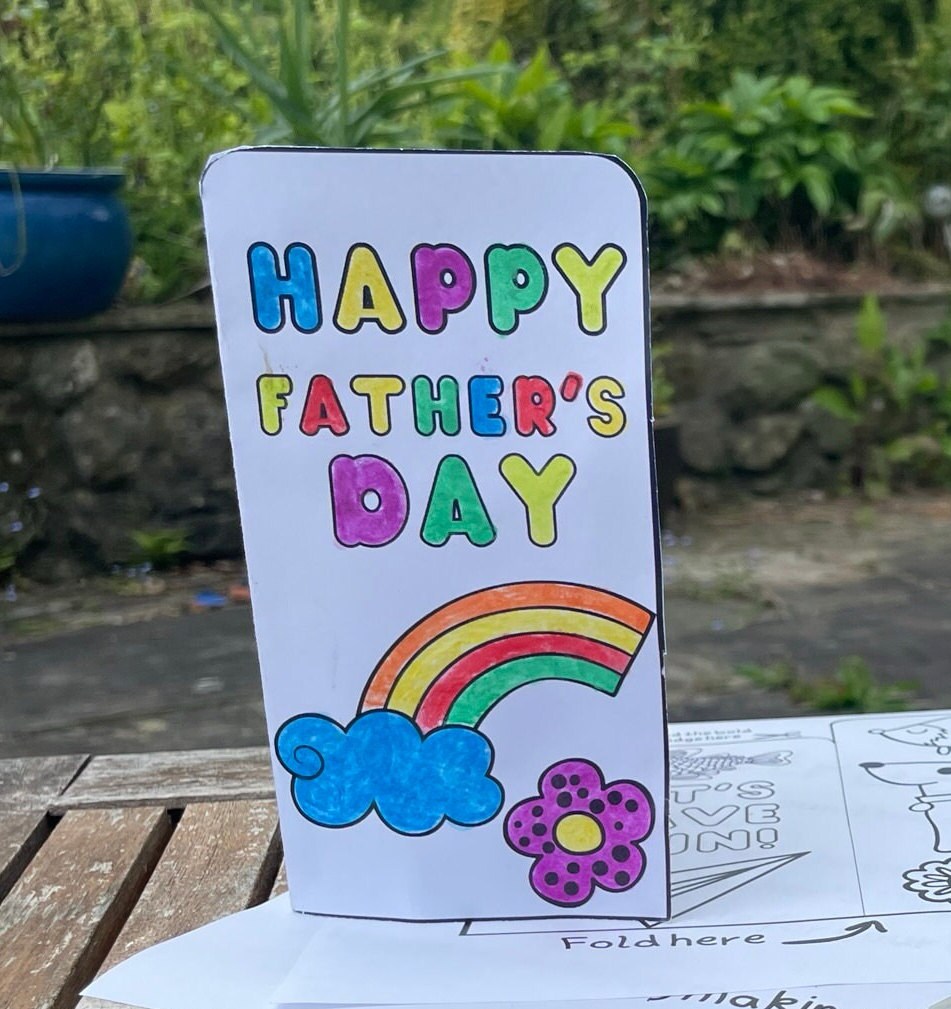 Printable Father's Day Card to Color. A Children's Craft Activity for ...
