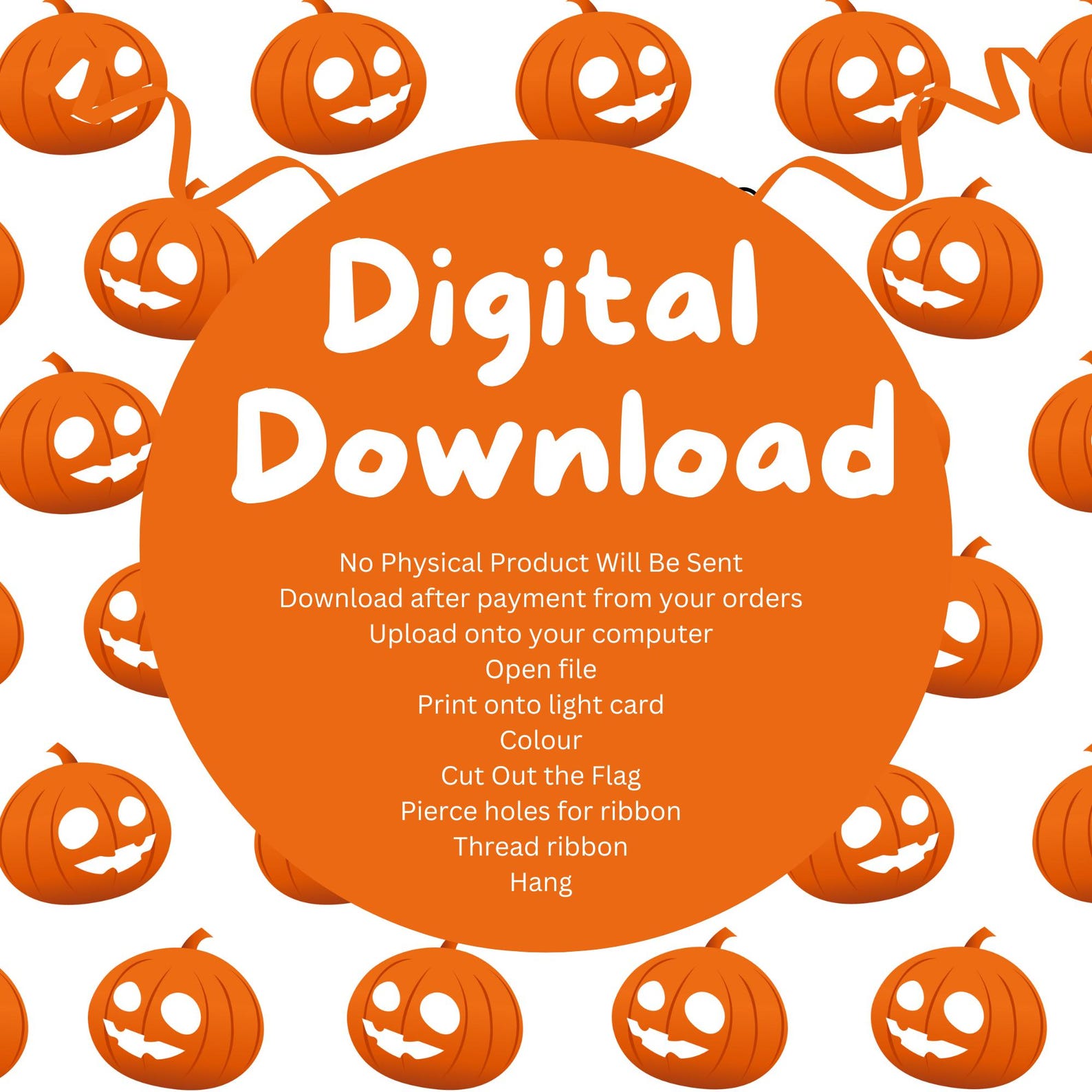 12 Fun Halloween Printable Bunting Flags for Kids to Color. Big, Bold ...