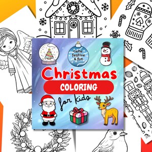 58 Christmas Coloring Pages Bundle for Kids – Cute & Fun Holiday ...