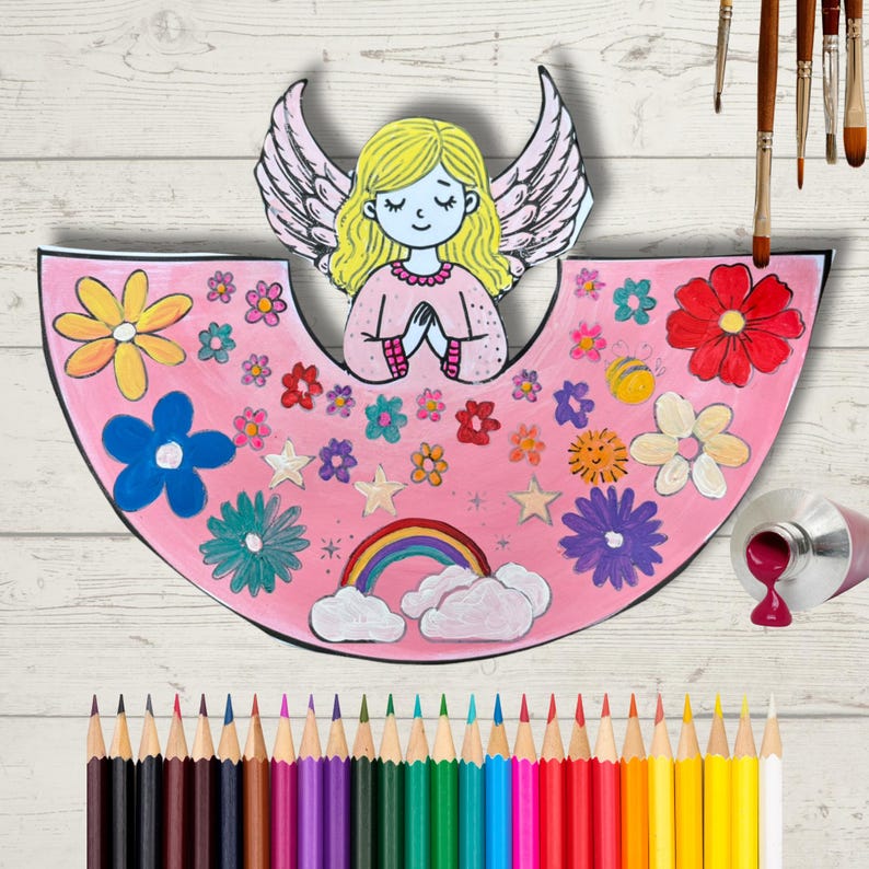 Christmas Angel Paper Doll: Printable Tree Topper Activity (PDF) - Etsy