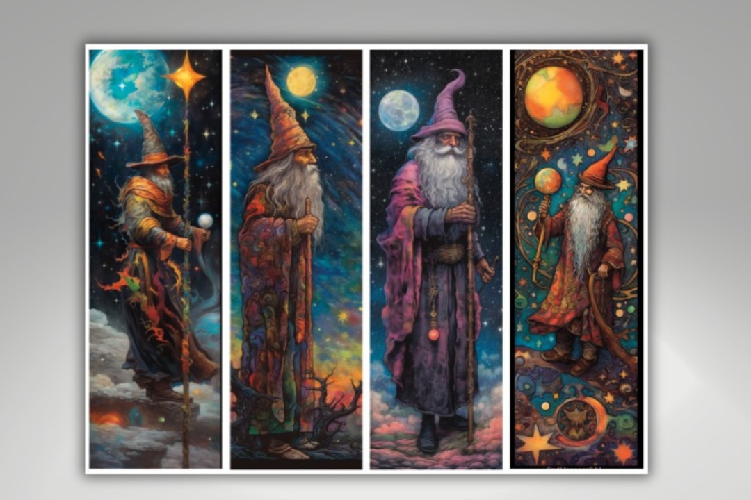 Wizard Bookmark Printable. 4 X Stunning Bookmark Designs. Print at Home ...