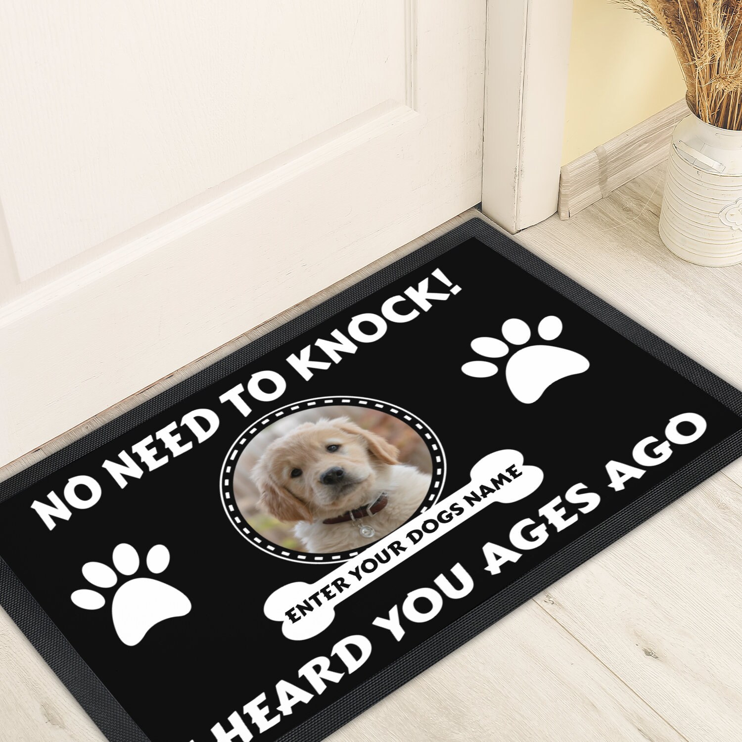 Personalized Dog Doormat- Custom Dog Doormat- Pet Welcome Mat- Dog ...