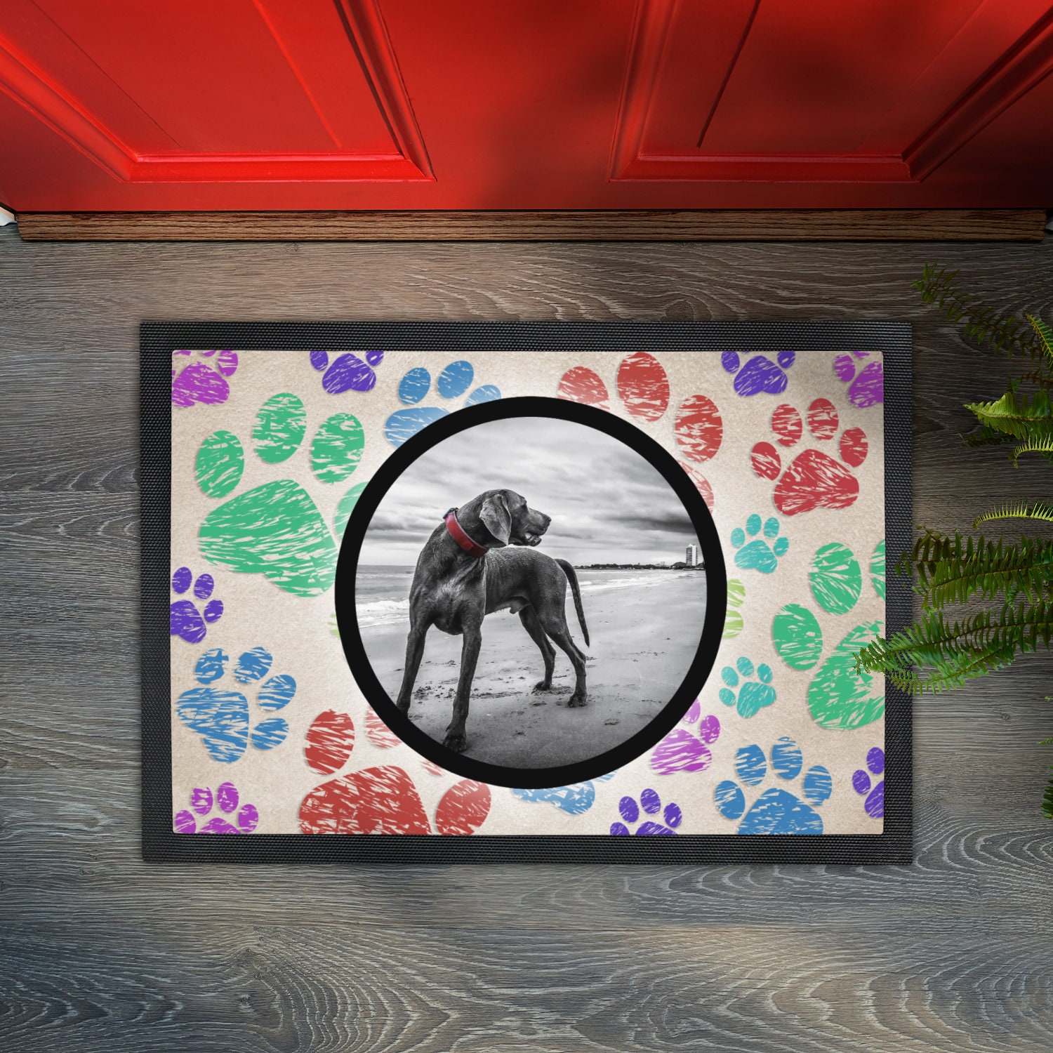 Personalized Dog Doormat Custom Dog Doormat Pet Welcome Mat Dog Lover ...