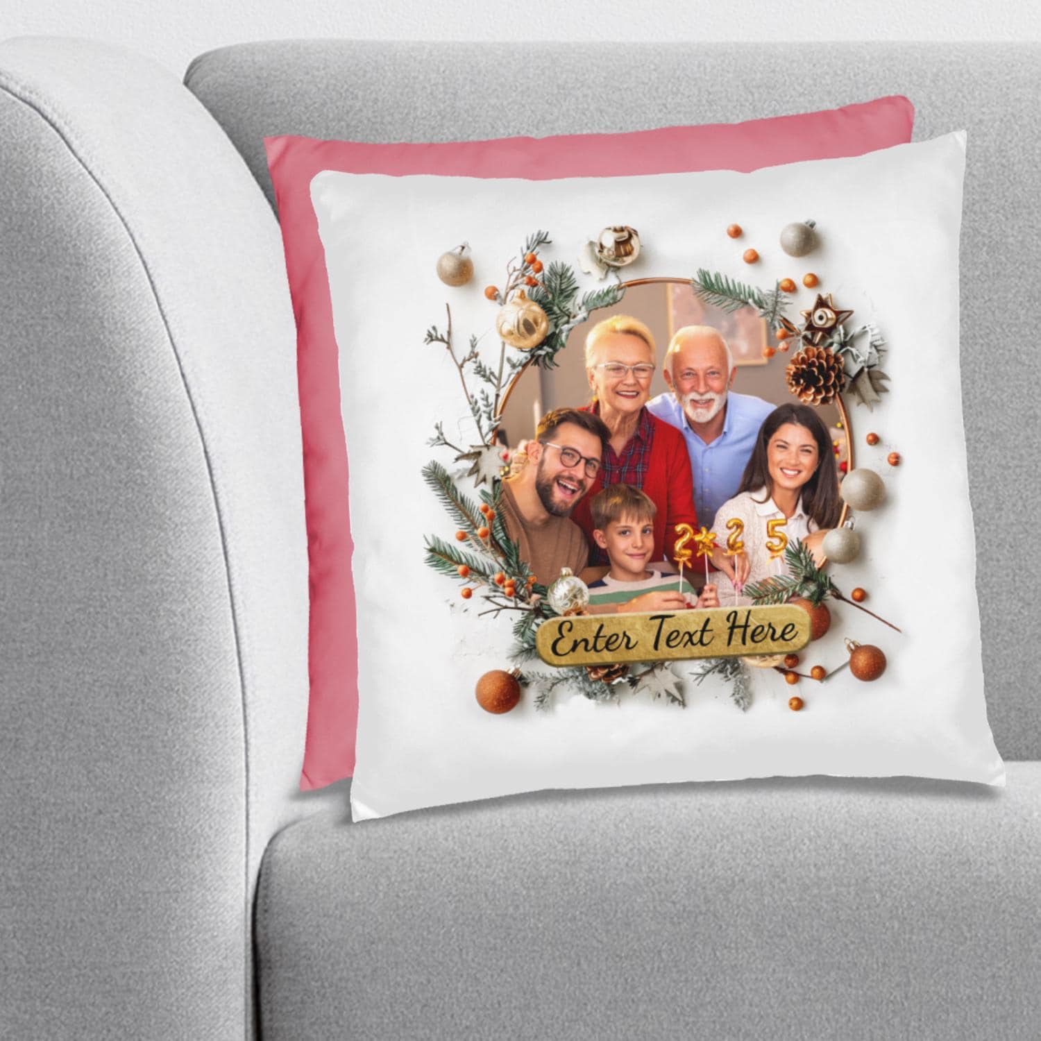 Personalized Christmas Family Photo Pillow - Custom Pillow ...