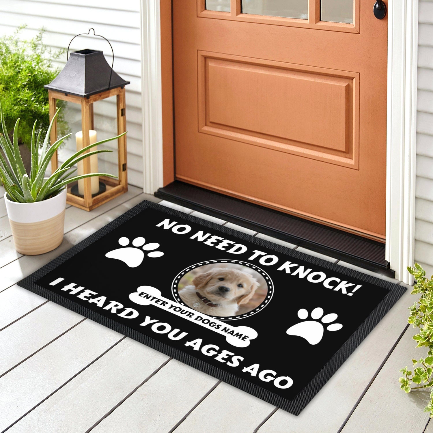 Personalized Dog Doormat- Custom Dog Doormat- Pet Welcome Mat- Dog ...