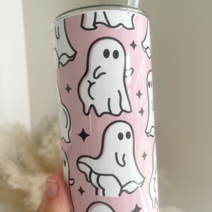 Cute Ghost Pink 20oz Stainless Steel Tumbler Hot Drink - Etsy