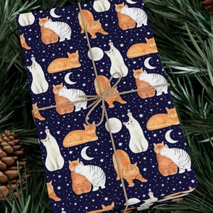 Cat Wrapping Paper, Christmas Gift Wrap, Gift Wrap Papers, Holiday Gift ...