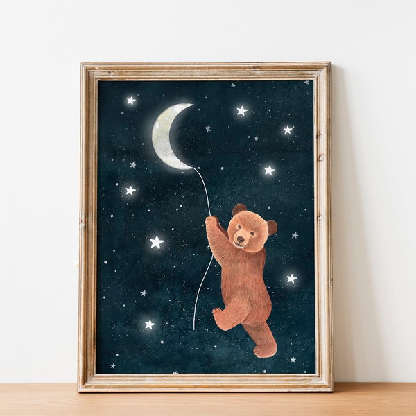 Bear Nursery Print - Etsy