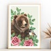 Bear Nursery Wall Art, Forest Illustration for Baby Room Decor, Forest ...