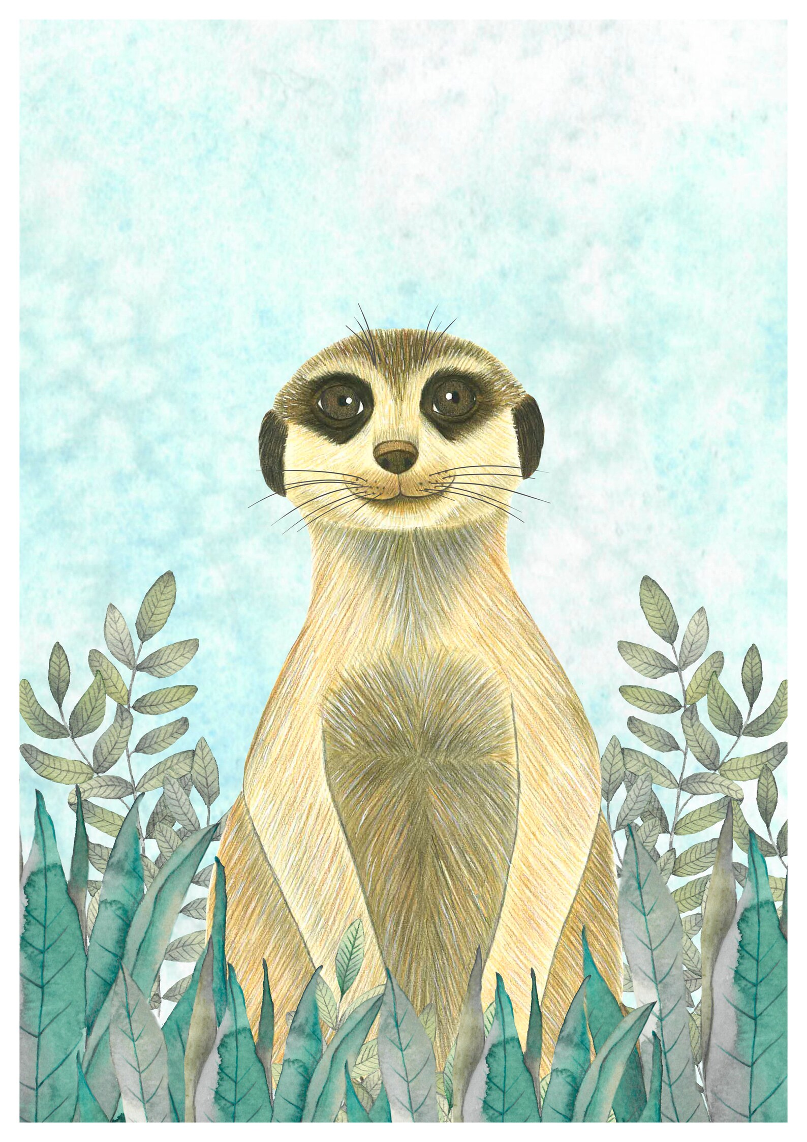 Meerkat Art Print, Safari Animal Nursery Decor (fine Art Paper) - Etsy