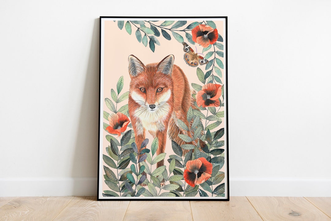 Fox Nursery Decor, Forest Nature Print for Baby Room Decor, Nursery ...