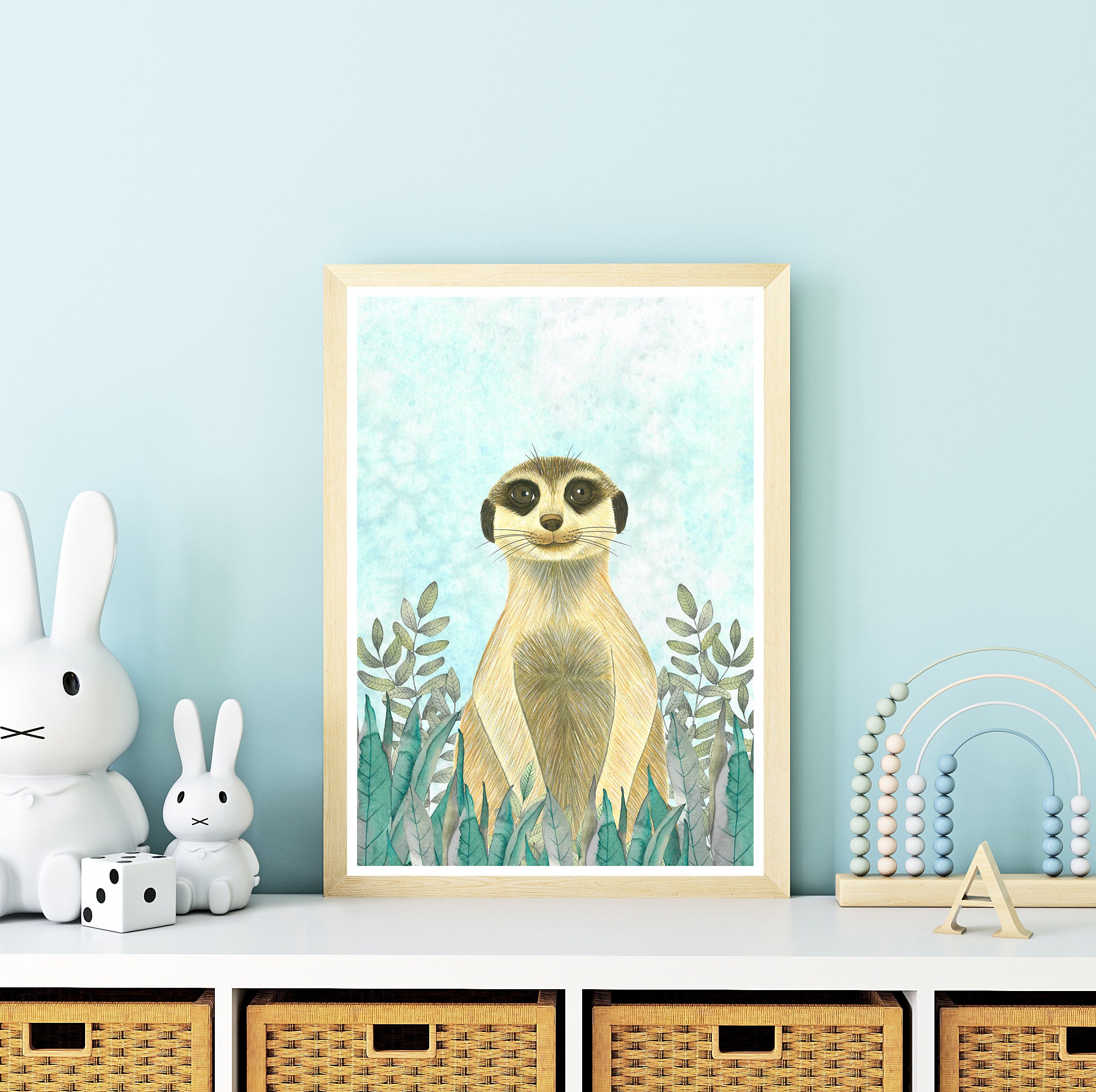 Meerkat Art Print, Safari Animal Nursery Decor (fine Art Paper) - Etsy