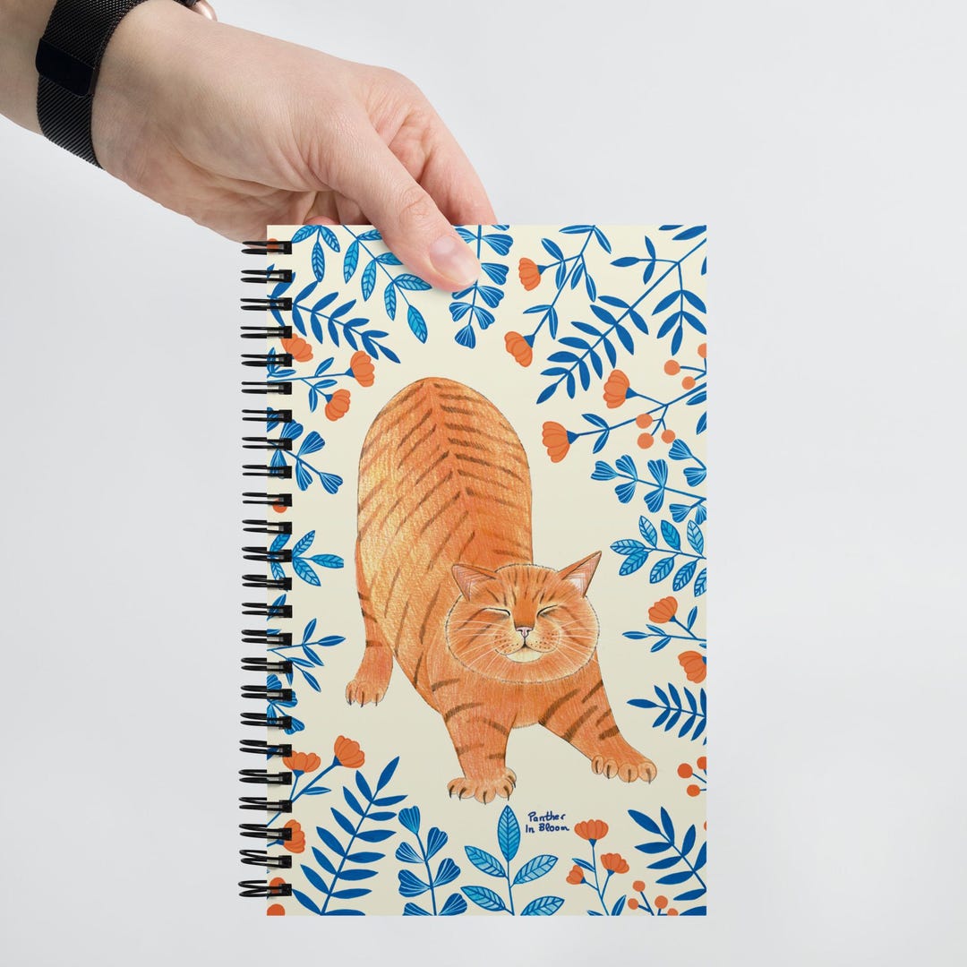 Ginger Cat Art Print Spiral Notebook: Pretty Kitty Illustration - Etsy