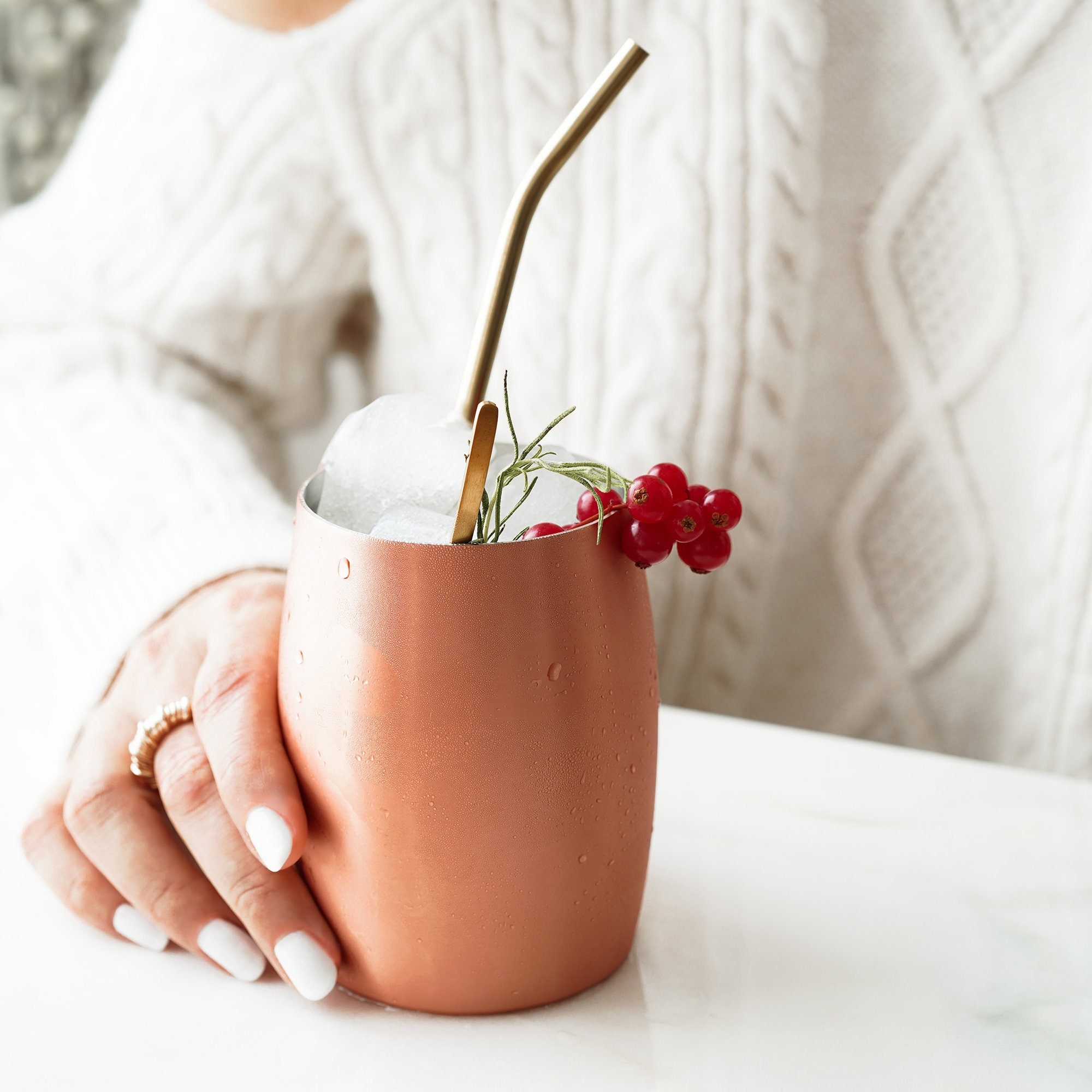 Copper Cocktail Glass Set of 2 330 Ml %100 Handmade - Etsy