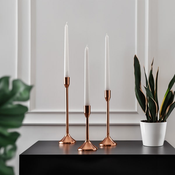 Copper Candlesticks - Etsy