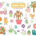 Easter Clipart - Easter Bunny, Spring Illustrations | Printable Digital ...