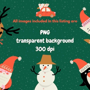 Christmas Clipart- Holiday Digital Printable Clipart, Festive ...