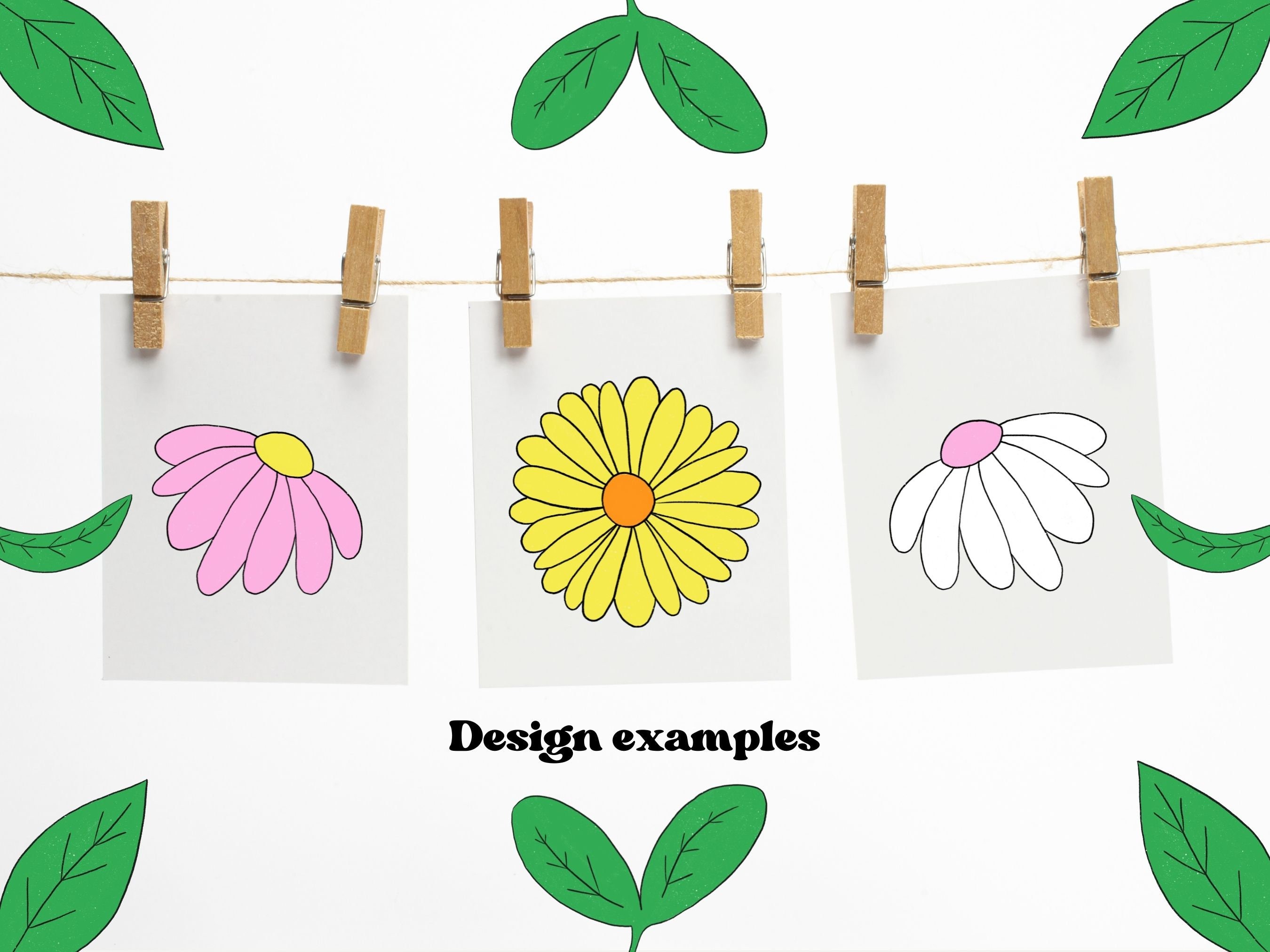 Retro Daisy Clipart, 70s Clipart, Flower Power Hippie Clipart, Groovy ...