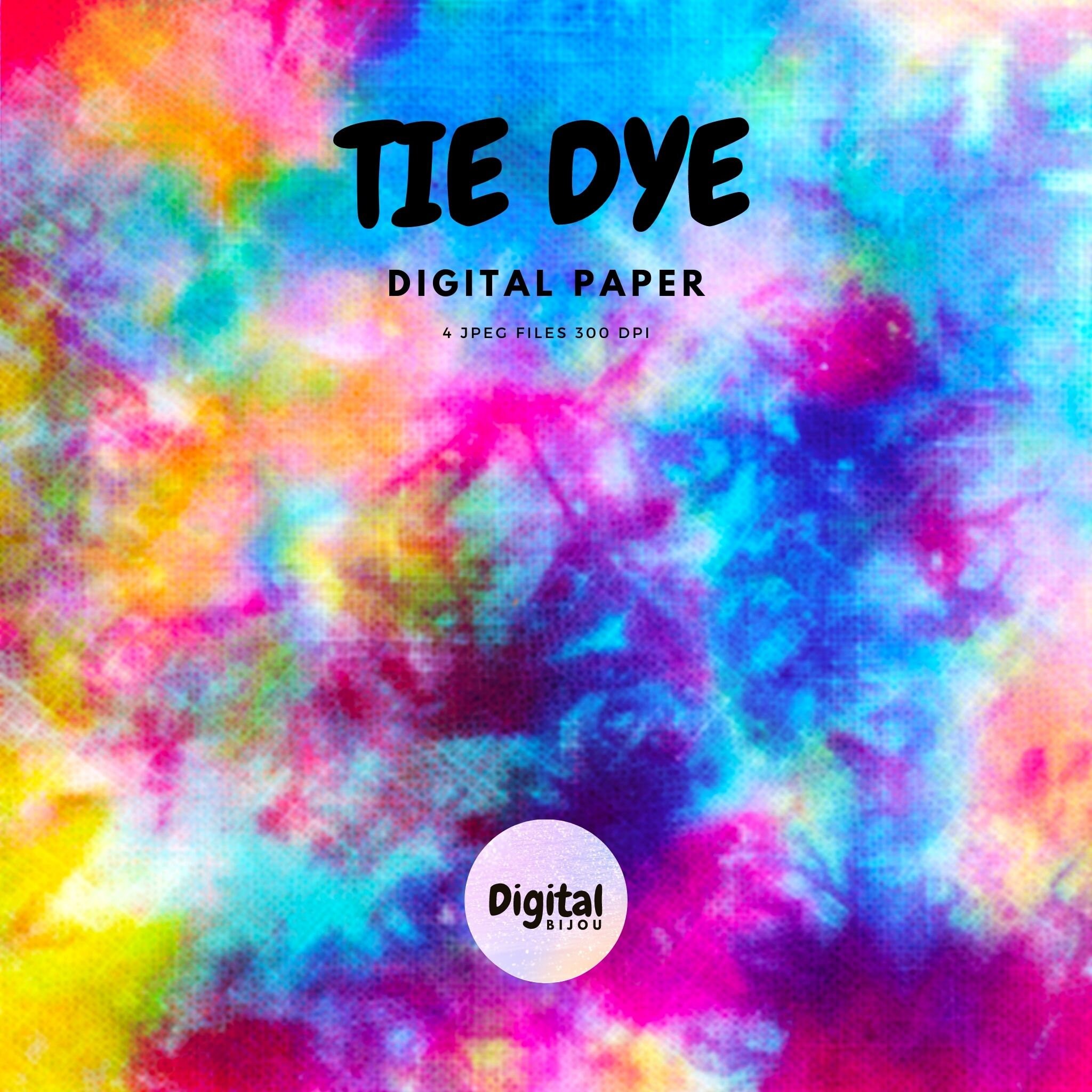 Tie Dye Digital Paper Groovy Psychedelic Colorful Rainbow - Etsy