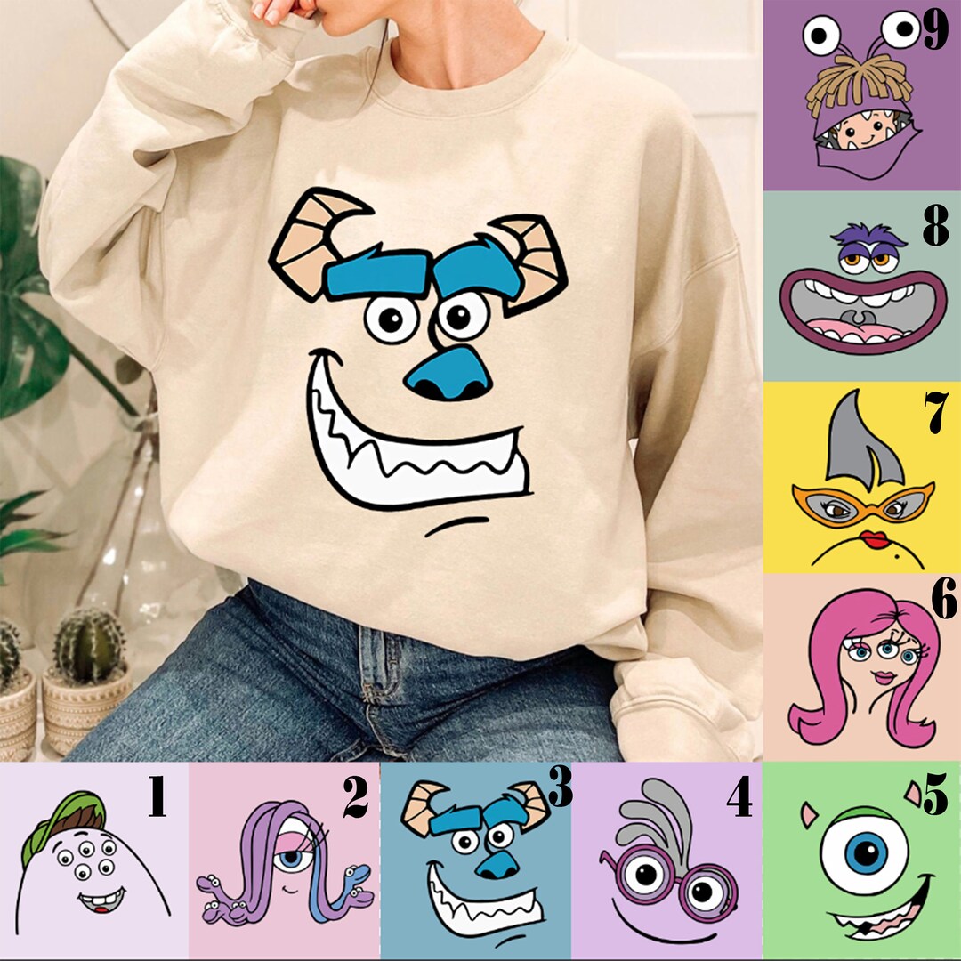 Monsters Inc Characters Shirt, Disney Monsters University Group ...