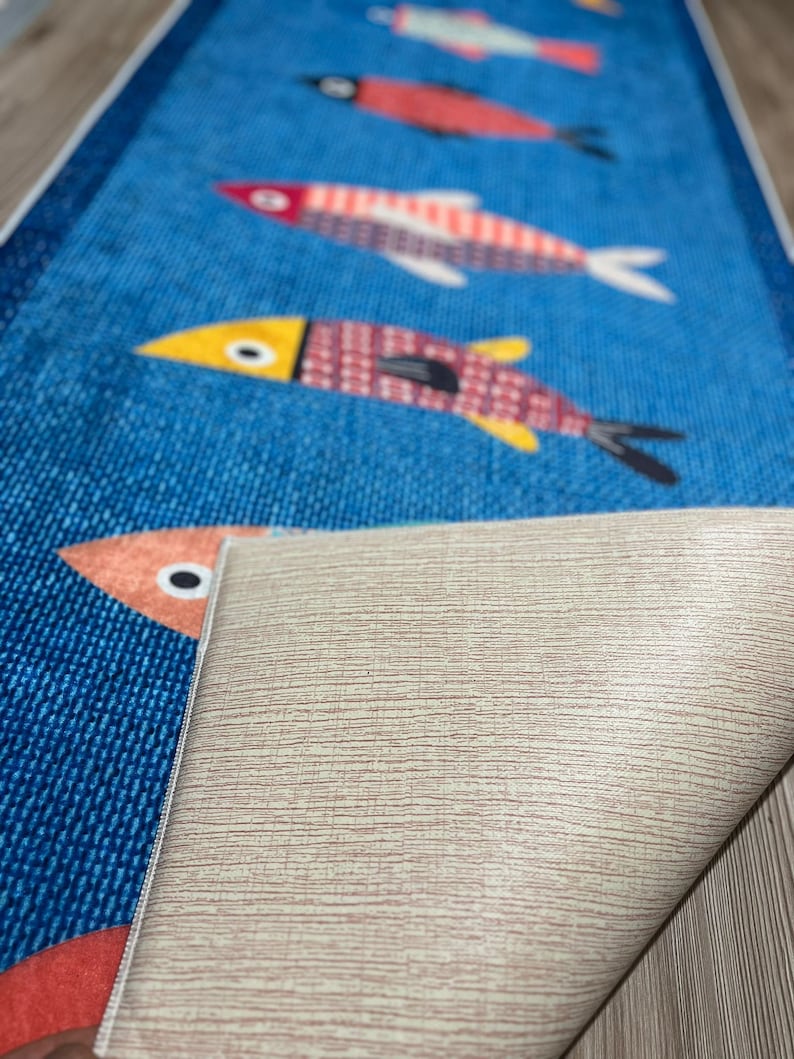 Non Slip Washable Fish Kitchen Rug Runner Carpet Mat - Etsy