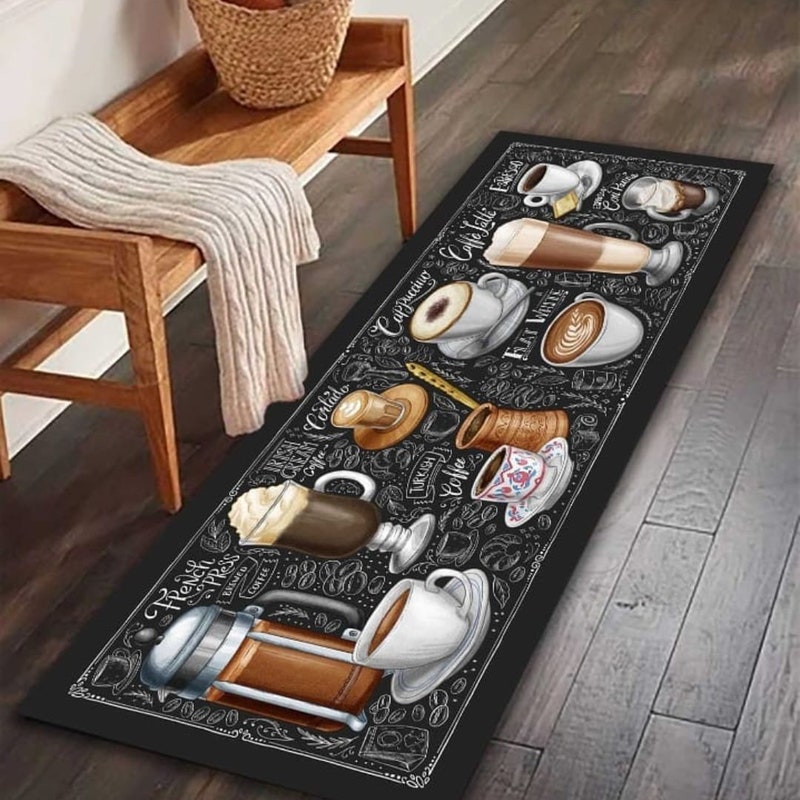 Kitchen Coffee Themed Rug - Etsy