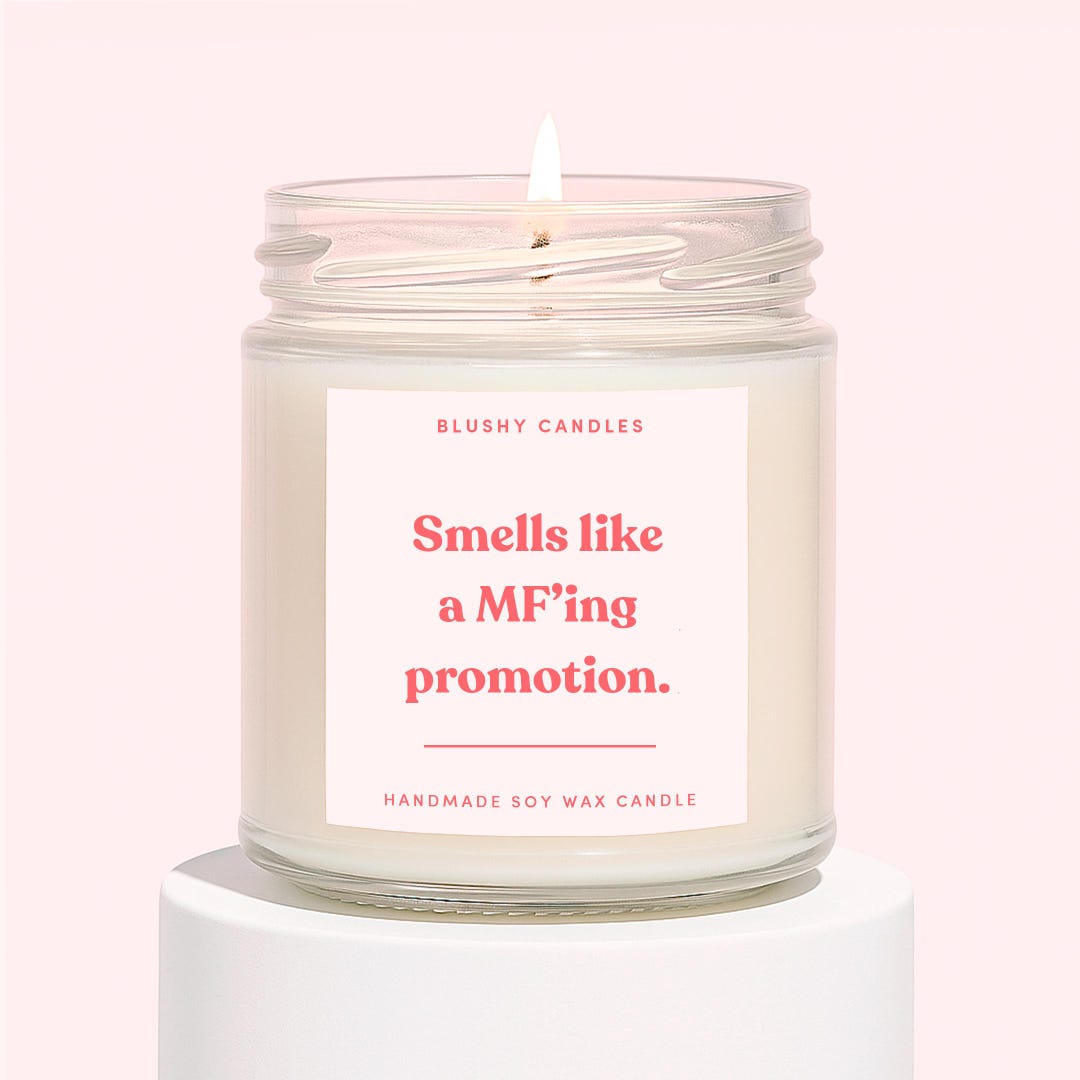 Promoted Candle | Gift for a Promotion | Coworker Promotion | Soy Wax ...