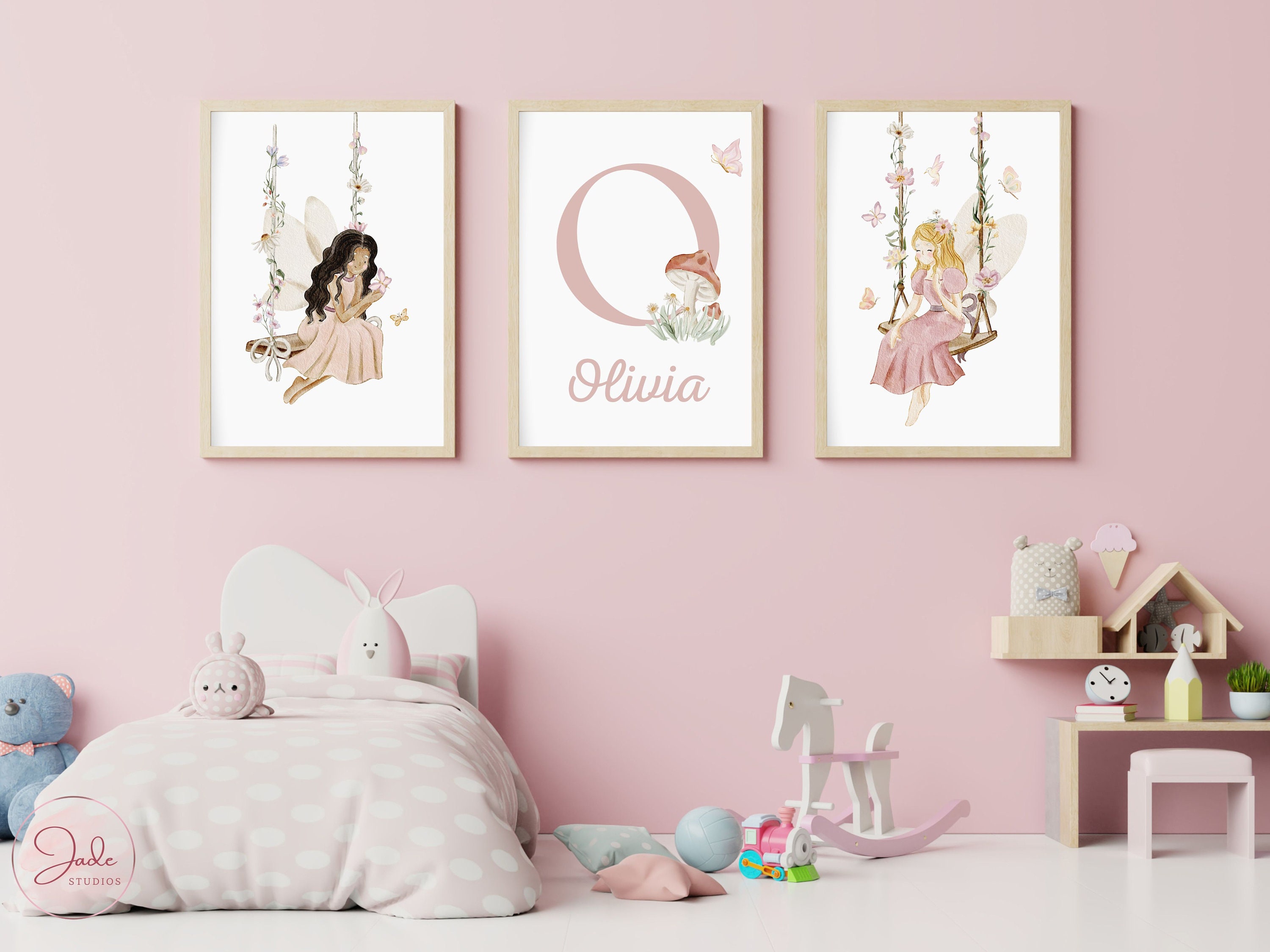 Set of 3 Personalised Fairy Print Nursery Fairy Prints - Etsy