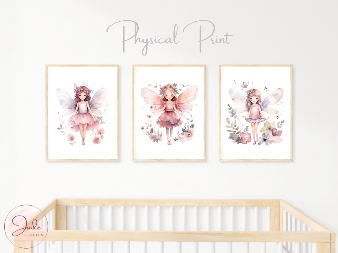 Set of 3 Fairy Garden Prints, Kids Fairy Prints, Nursery Wall Art ...
