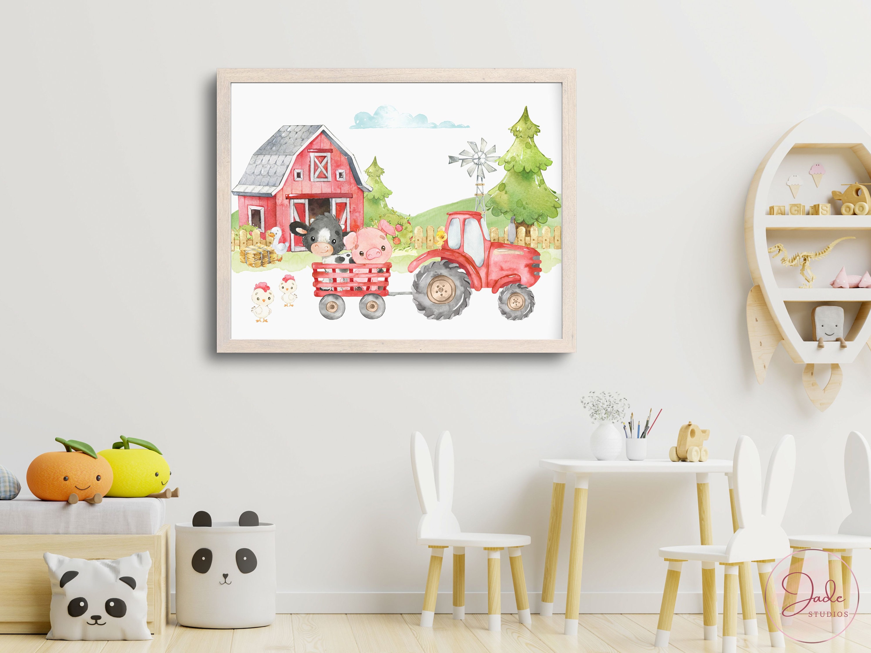 Farm Animal Prints, Nursery Wall Art, Nursery Farm Decor, Barnyard ...