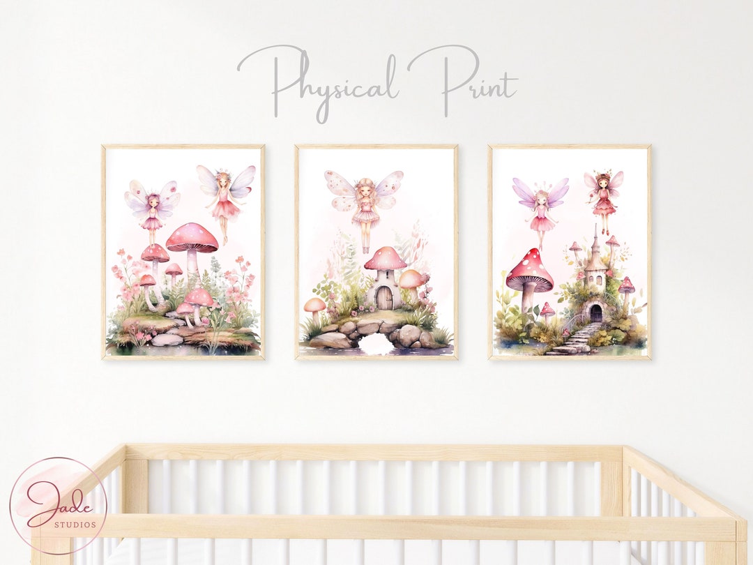 Set of 3 Fairy Garden Prints, Kids Fairy Prints, Nursery Wall Art ...