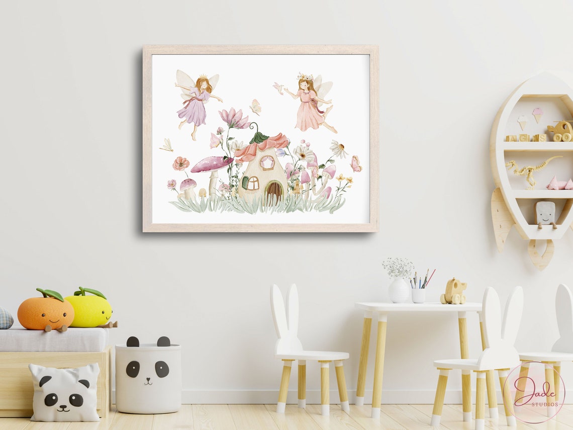 Fairy Garden Print Kids Fairy Prints Nursery Wall Art - Etsy