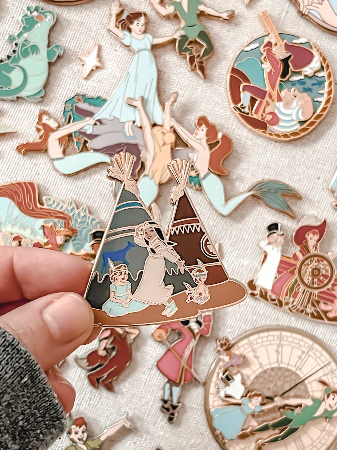Peter Pan Enamel Pin-tiger Lily, Wendy, and Michael, Limited Edition ...